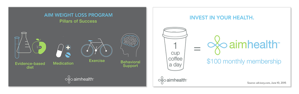 Digital & web graphic design for AIM Health - The Dream Designer